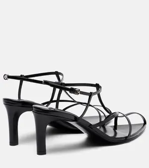 JIL SANDER Cage Leather Sandals