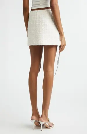 AREA Tweed Mini Skirt