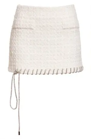 AREA Tweed Mini Skirt