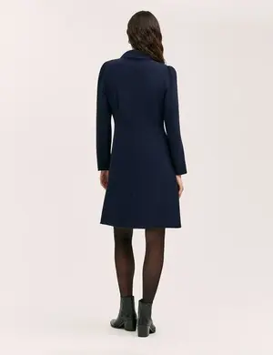 FINERY LONDON Sabine Collared Mini Dress - Navy