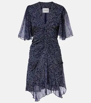MARANT ETOILE Vivienne Printed Muslin Minidress - Blue