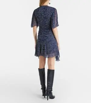 MARANT ETOILE Vivienne Printed Muslin Minidress - Blue