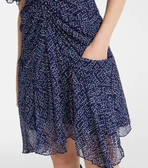 MARANT ETOILE Vivienne Printed Muslin Minidress - Blue
