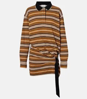 MARANT ETOILE Isea Striped Polo Dress - Multicoloured