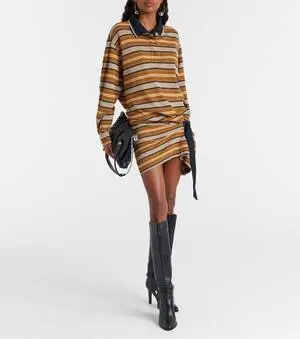 MARANT ETOILE Isea Striped Polo Dress - Multicoloured