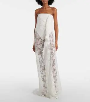 Christopher Esber Floating Draped Lace Gown