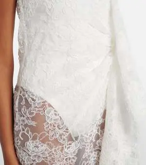 Christopher Esber Floating Draped Lace Gown