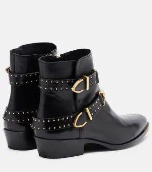 Isabel Marant Étoile Zalya Studded Leather Ankle Boots