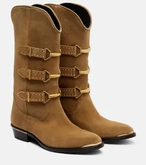 Italian Suede Ranch Boots