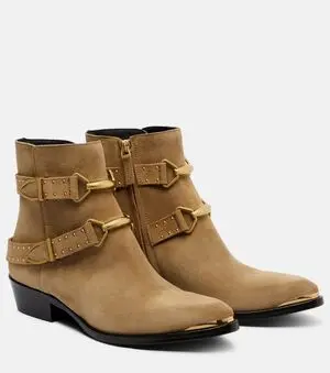 Women's Ankle Boots with Gold-Tone Hardware