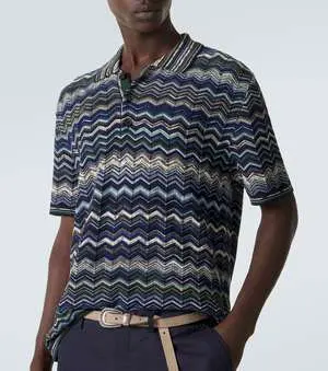 Missoni Zigzag Cotton Polo Shirt