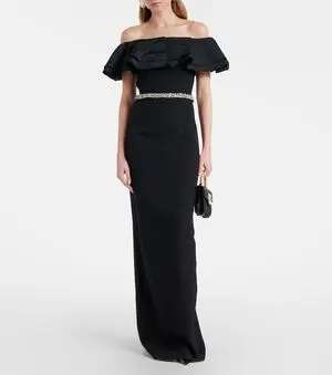 Safiyaa Ryan Crystal-embellished Gown - Black