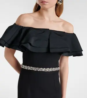 Safiyaa Ryan Crystal-embellished Gown - Black