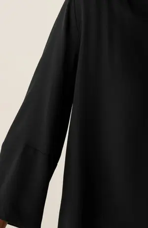Eileen Fisher Lantern Sleeve Silk Top