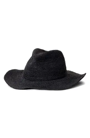 Janessa Leoné Sacha Straw Cowboy Hat - Navy