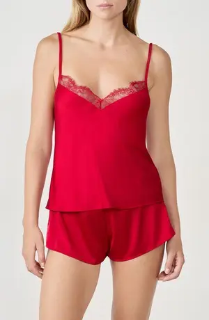 ETAM Lace Trimmed Camisole - Red