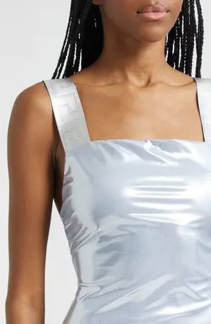 Versace Metallic One-piece Swimsuit - Silver