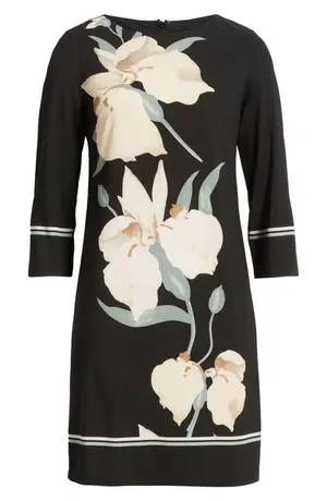 Anne Klein Floral Jersey Shift Dress