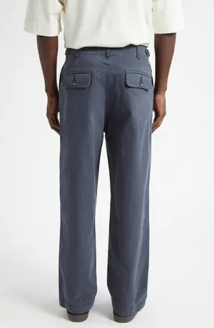 THE ELDER STATESMAN Herringbone Carpenter Pants