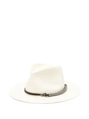 Brunello Cucinelli Fedora Hat - White