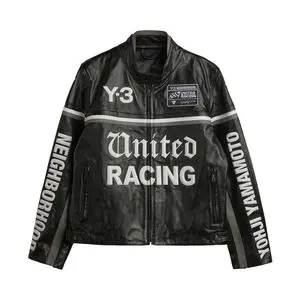 Y3 X Nbhd Leather Racer Jacket