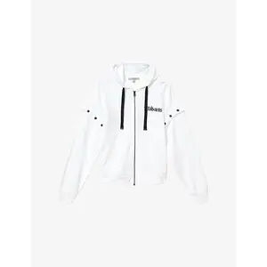 ALLSAINTS Gig Amphia Zipped Cotton-jersey Hoody - Optic White