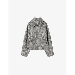 JOSEPH Crosshatch Wool-blend Jacket