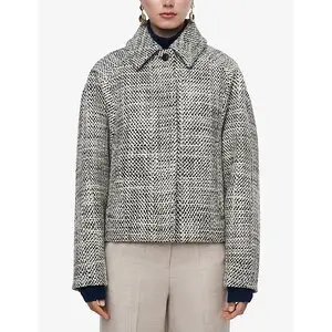 JOSEPH Crosshatch Wool-blend Jacket