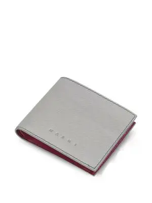 Marni Leather Bifold Wallet With Contrast Stitching