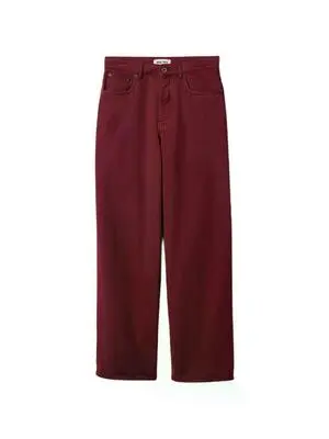 Miu Miu Embroidered Relaxed Fit Garment-dyed Trousers
