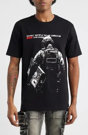 RtA Liam Graphic T-shirt - Black Deck