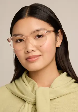 COVRY Adara Round Frame Glasses - Peach
