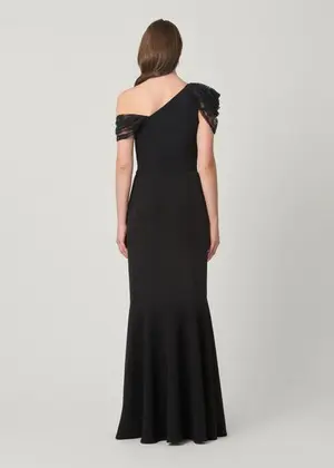 Shoshanna Midnight Tayla Stretch Crepe Dress