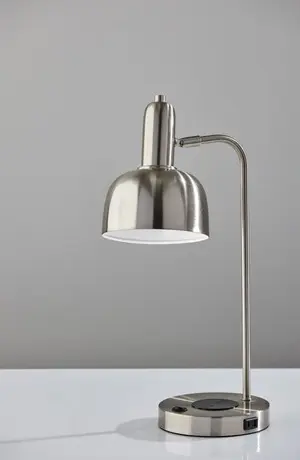 ADESSO Rico Supercharger Desk Lamp - Brushed Steel