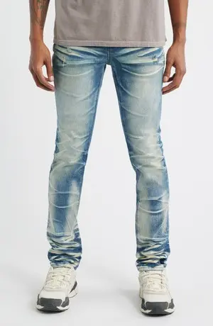 RtA Clayton Skinny Jeans - Stacked Medium Blue