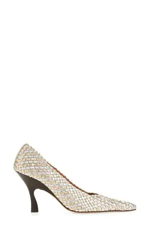 Stella McCartney Elsa Woven Pointed Toe Pump