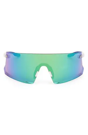 Adidas 120mm Shield Sports Sunglasses - White/green Mirror