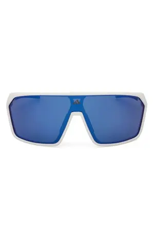 Adidas 130mm Shield Sunglasses - White/blue Mirror