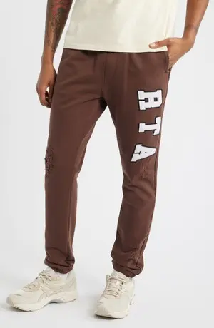 RtA Owen Collegiate Distressed Joggers