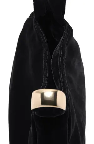 Mango Velvet Pouch With Loop Handle
