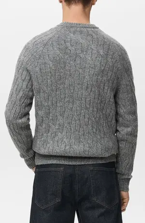 Mango Cable Crewneck Sweater