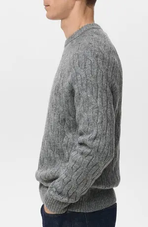 Mango Cable Crewneck Sweater