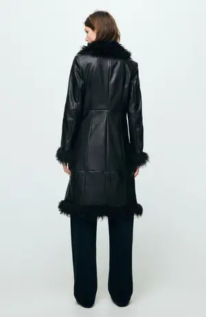 Mango Faux Shearling Coat