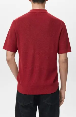 Mango Structu Knit Polo