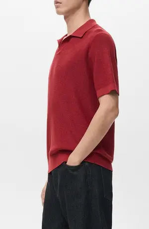 Mango Structu Knit Polo