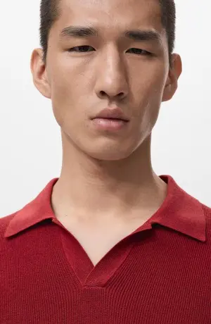 Mango Structu Knit Polo