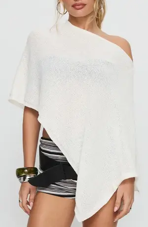 Princess Polly Rouse One-shoulder Poncho