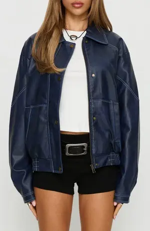 Princess Polly Jayton Faux Leather Jacket