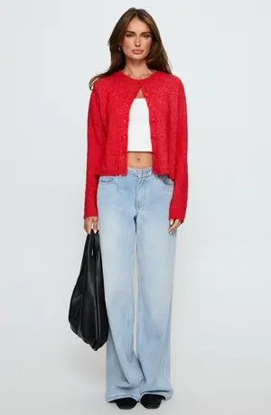 Princess Polly Denmark Cardigan - Red