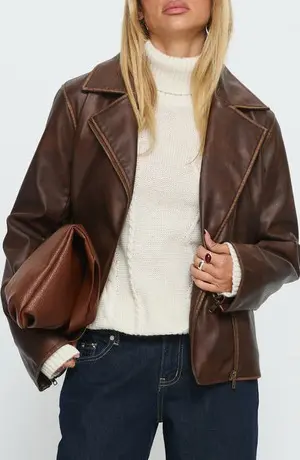 Princess Polly Faux Leather Jacket